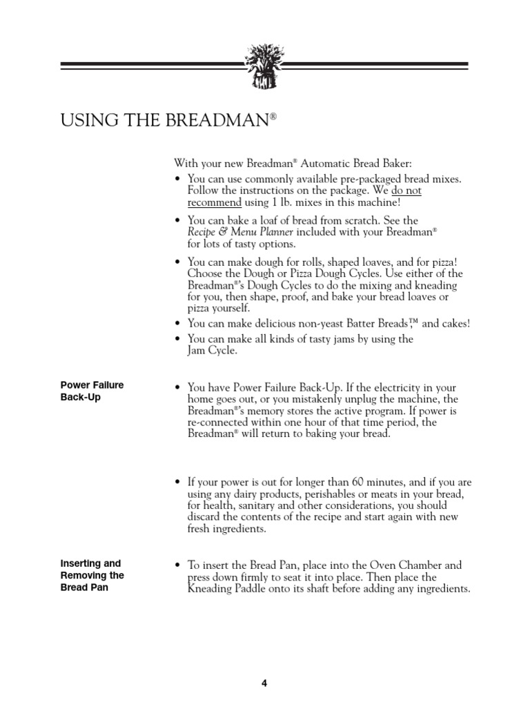 Breadmaker Manual-6 | PDF