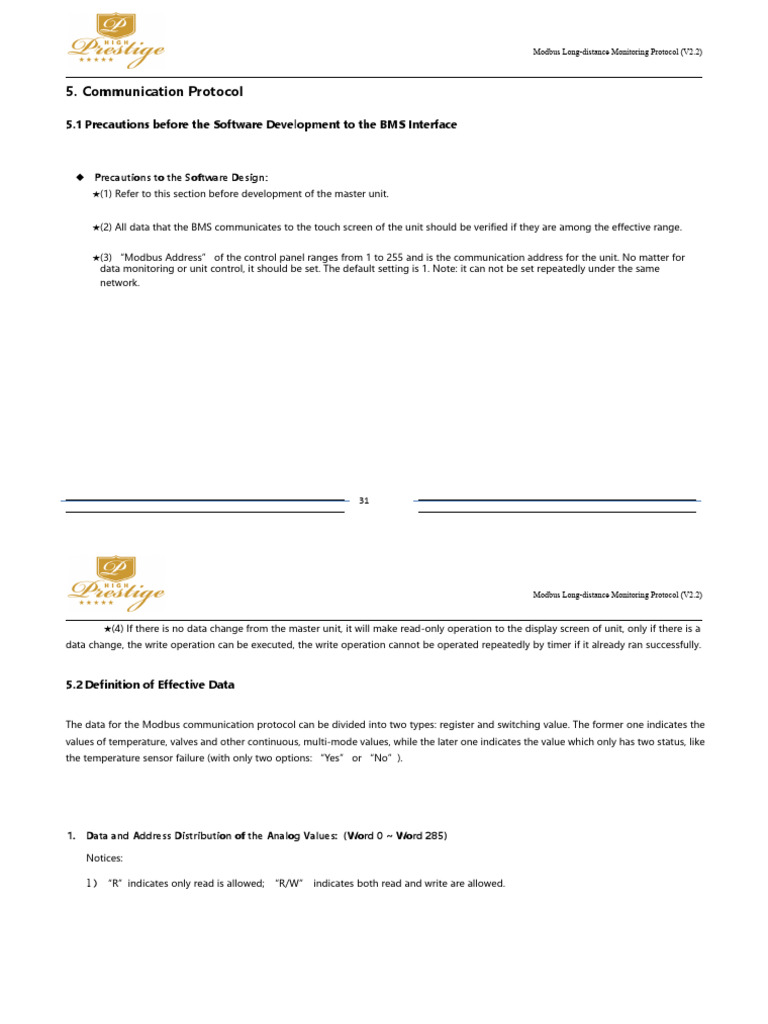 Chiller - Modbus Address Table | PDF | Temperate Climate | Computer ...