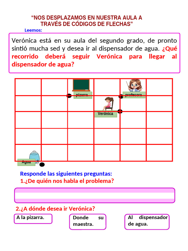 FICHA desplazameinto codigo de flechas | PDF