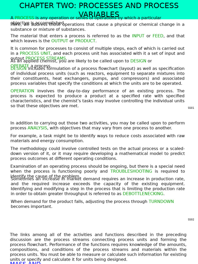 Chapter 2 Processes and Process Variables [Autosaved] | PDF | Mole ...