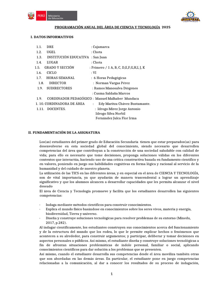 Programación 1 Ero | PDF | Evaluación | Aprendizaje