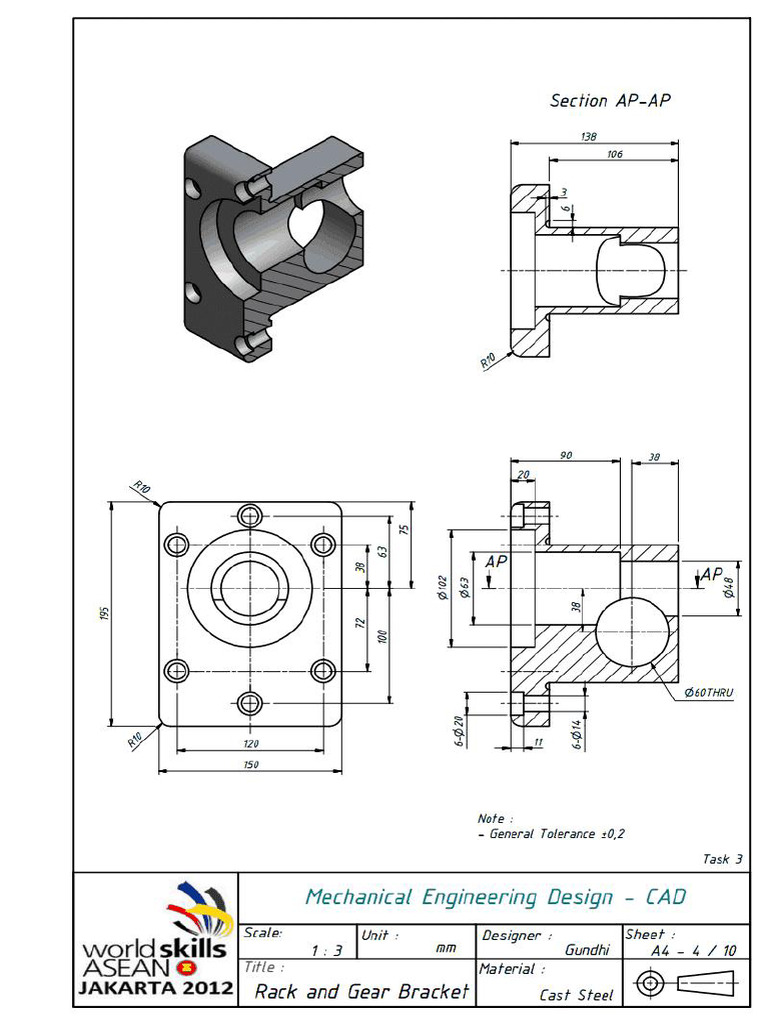 04 Rack and Gear Bracket | PDF