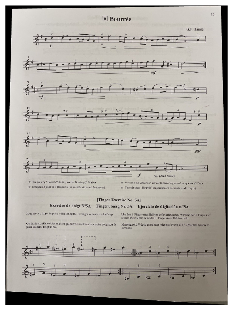 Bouree Violin | PDF