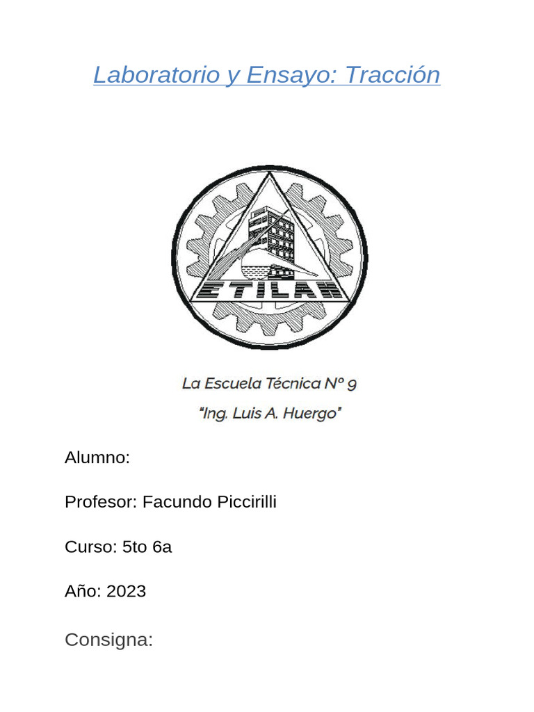 TP Traccion Plantilla | PDF | Ingeniería mecánica