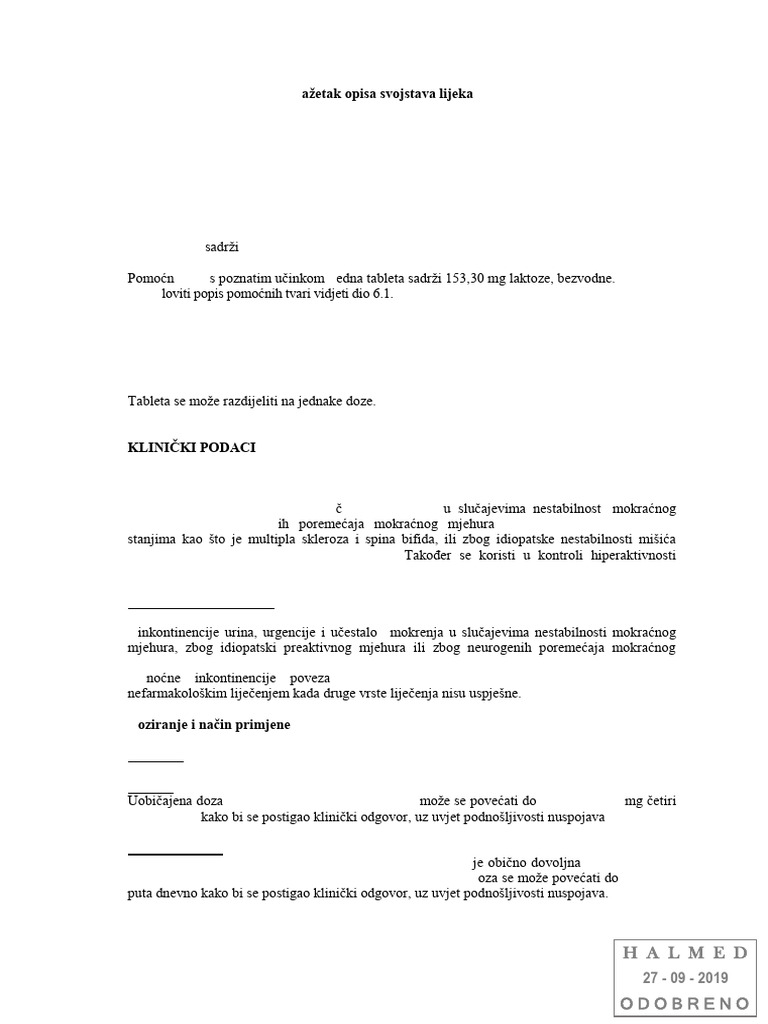 Driptane 5 Mg Tablete SPC (1) | PDF