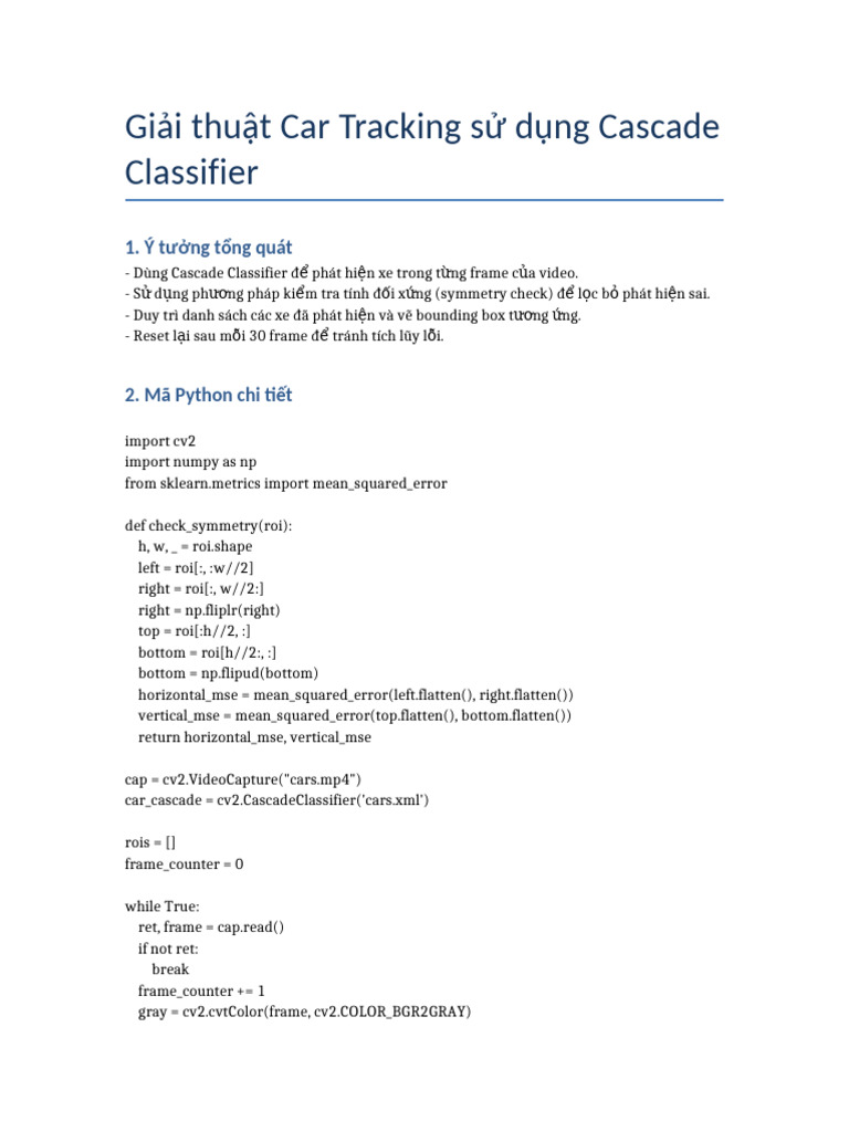 Car Tracking Cascade Detail | PDF