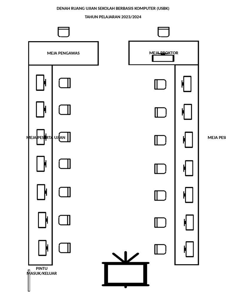 Denah Ruang Ujian Sekolah Berbasis Komputer | PDF