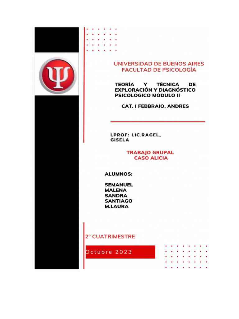 Para TP Grupal Caso Alicia | PDF