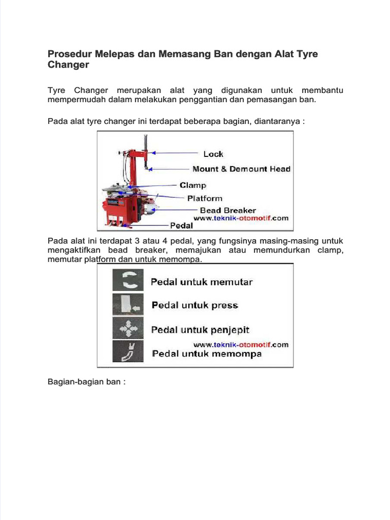 Sop Tyre Changer | PDF