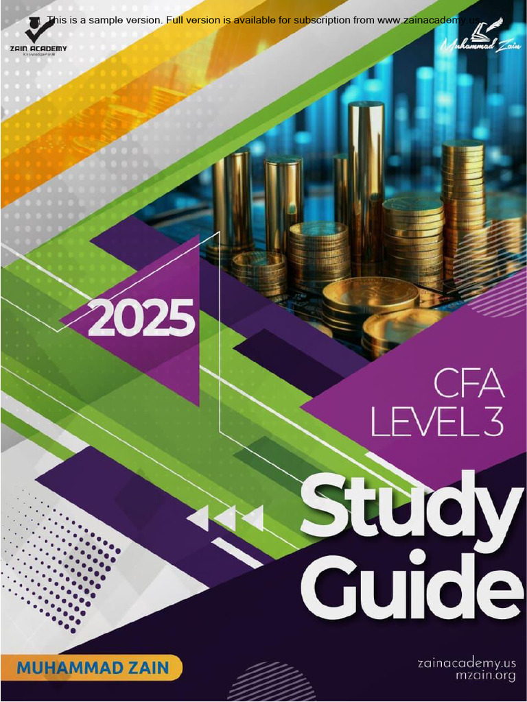 Sample of CFA Level 3 Study Guide 2025 | PDF | Financial Risk | Asset ...
