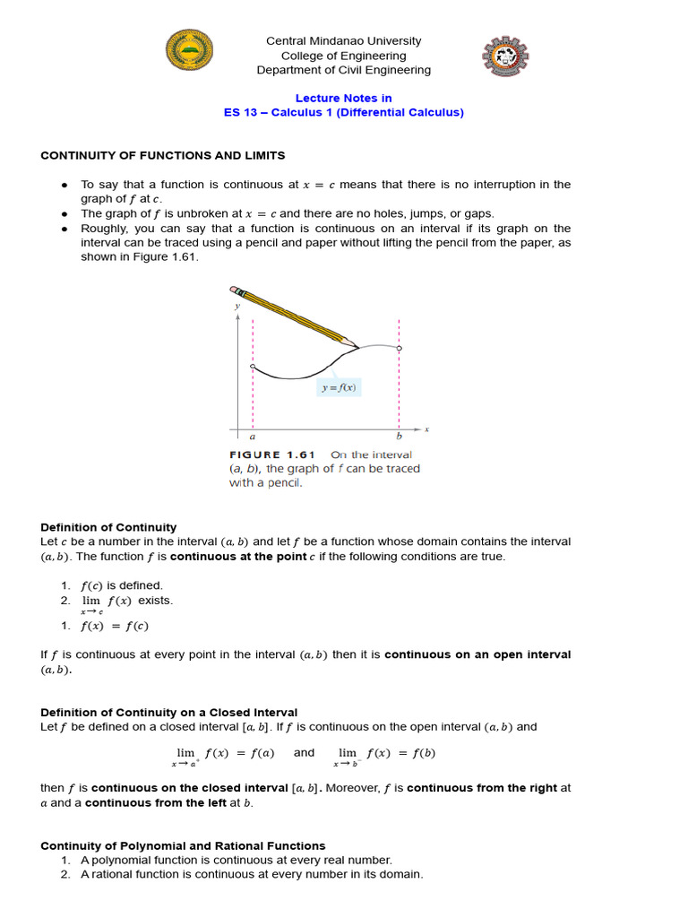 Lesson 3 - Continuity of Functions | PDF