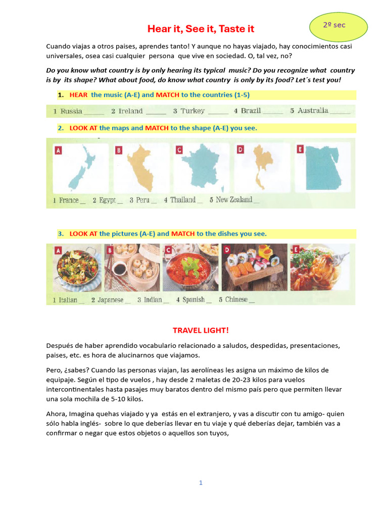 2 Sec-U2 - S1-Travel Light - Demonstratives (Abrul 21) | PDF | Morfología | Relaciones sintácticas