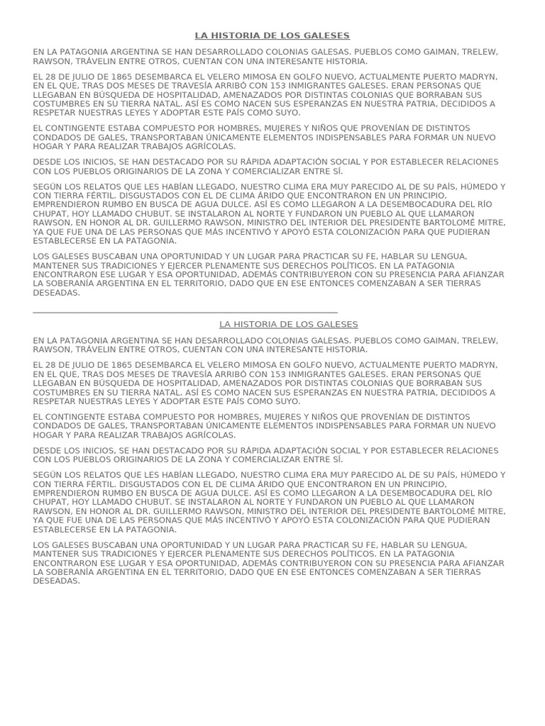 La Historia de Los Galeses | PDF