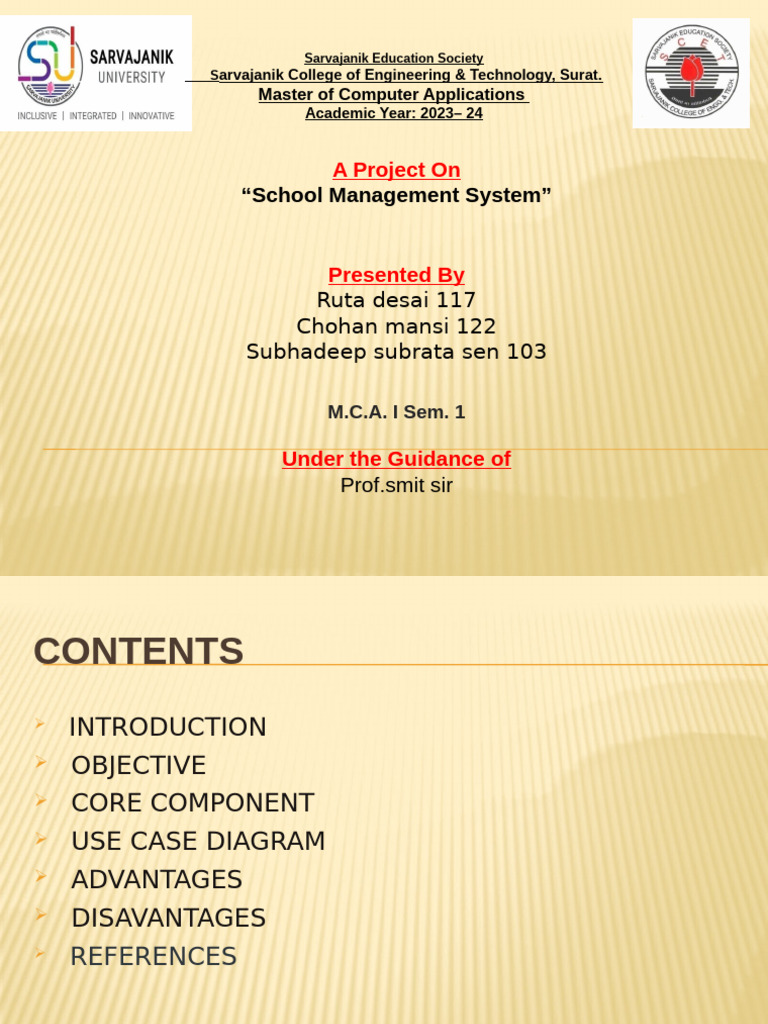 School Management System PPT S | PDF