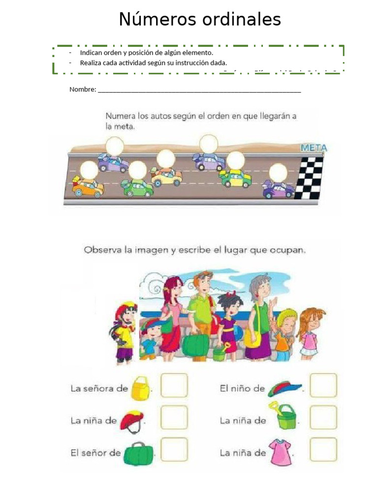 Numeros Ordinales | PDF