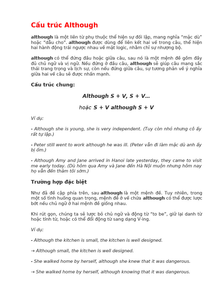 Although, Despite, Inspite of | PDF
