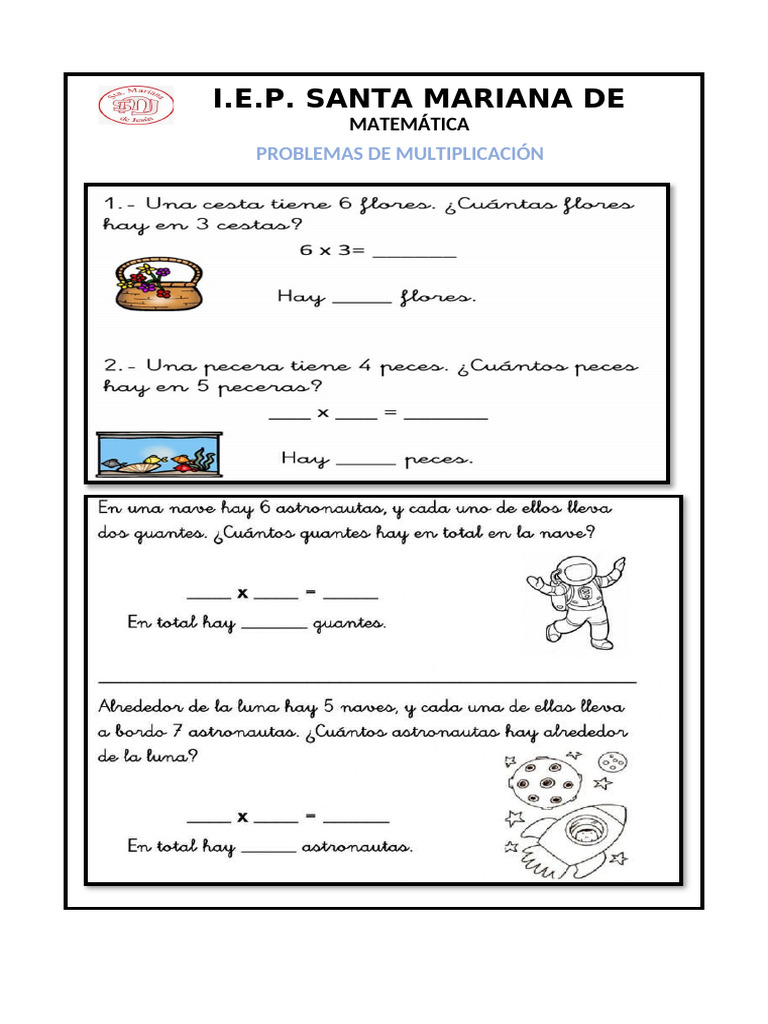 Clase Problemas de Multiplicacion | PDF