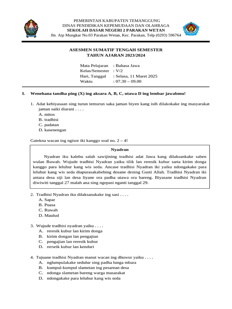 Asts B. Jawa KLS 5 SMT 2 | PDF