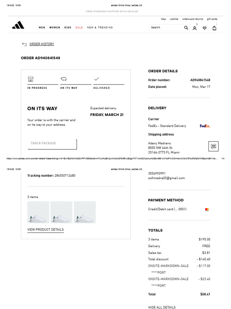 Adidas Online Shop - Adidas US | PDF | Online Shopping | Payments