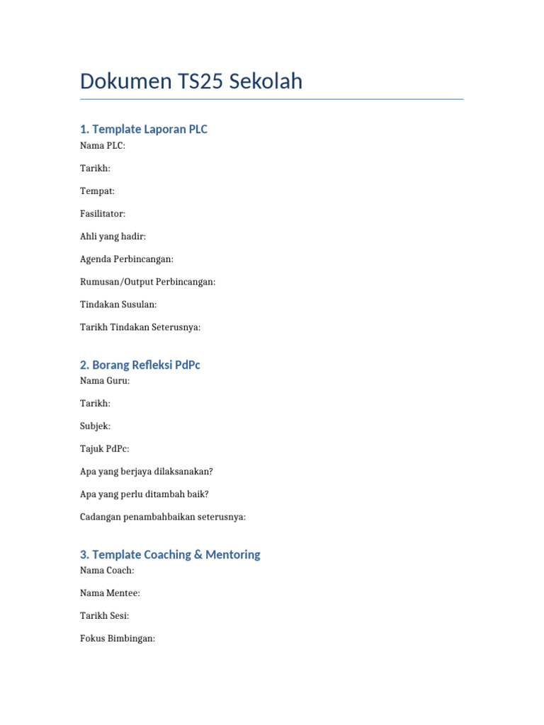 Dokumen_TS25_Sekolah (1) | PDF
