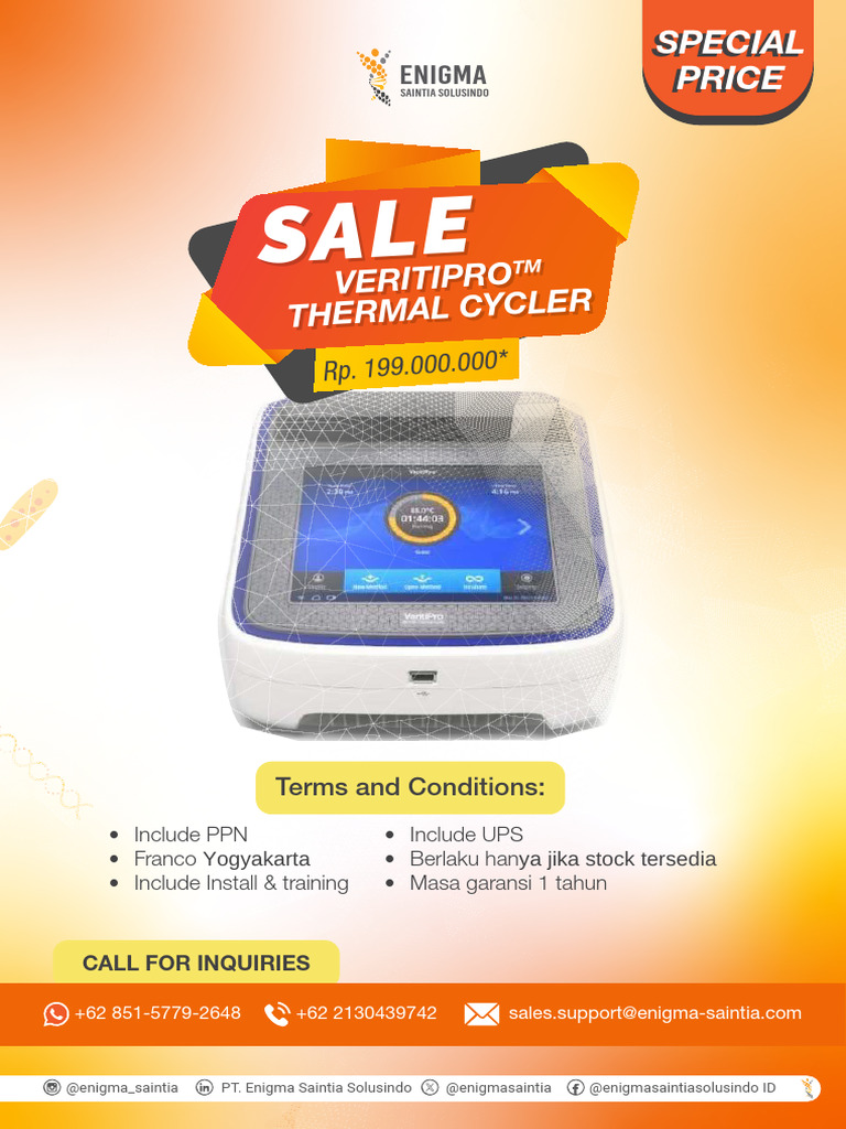 Veritipro Thermal Cycler Sale Terms | PDF