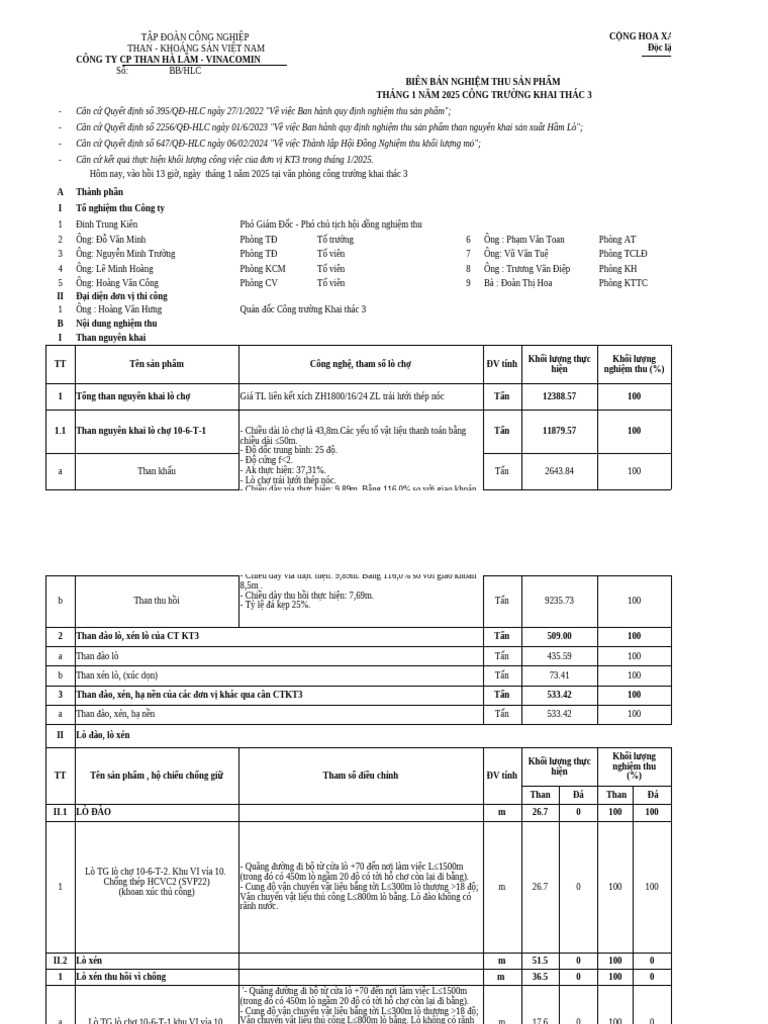 BBNT Kt3 Tháng 1 Nam 2025 (Duog) 5-2-2025 Ban Hành | PDF