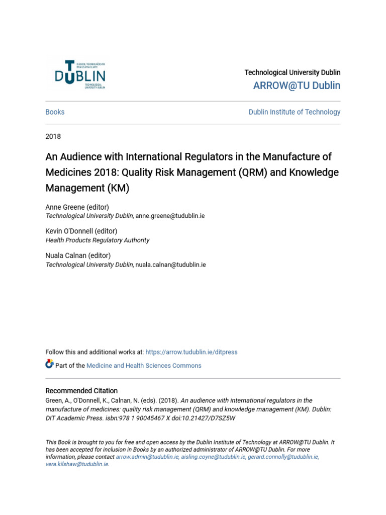 Quality Risk Managment (QRM) and Knowledge Management (KM) | PDF | Risk ...