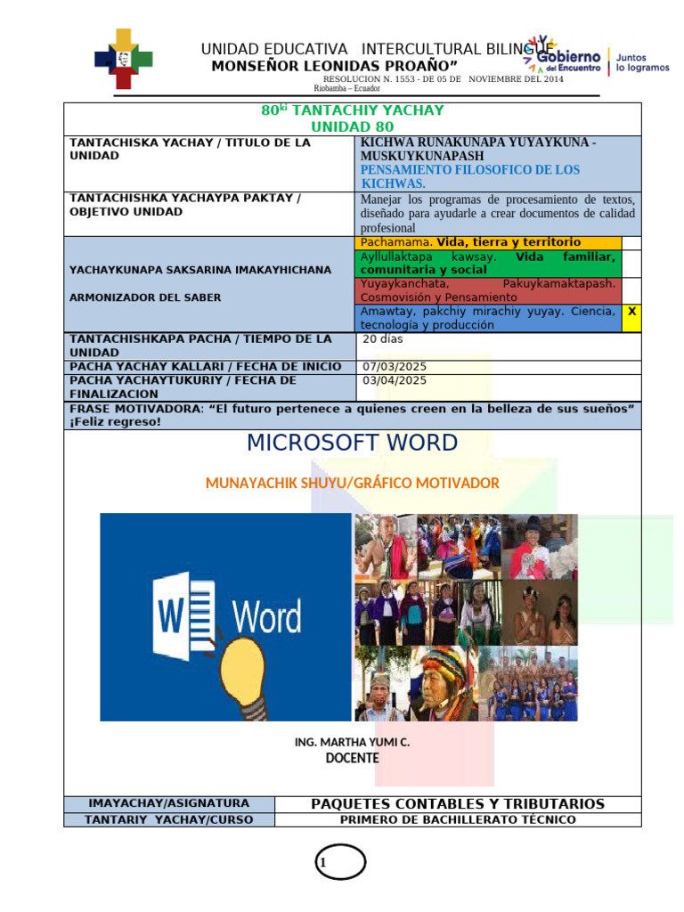 GUÍA DE PAQUETES DE PRIMERO | PDF | Microsoft Office | Informática
