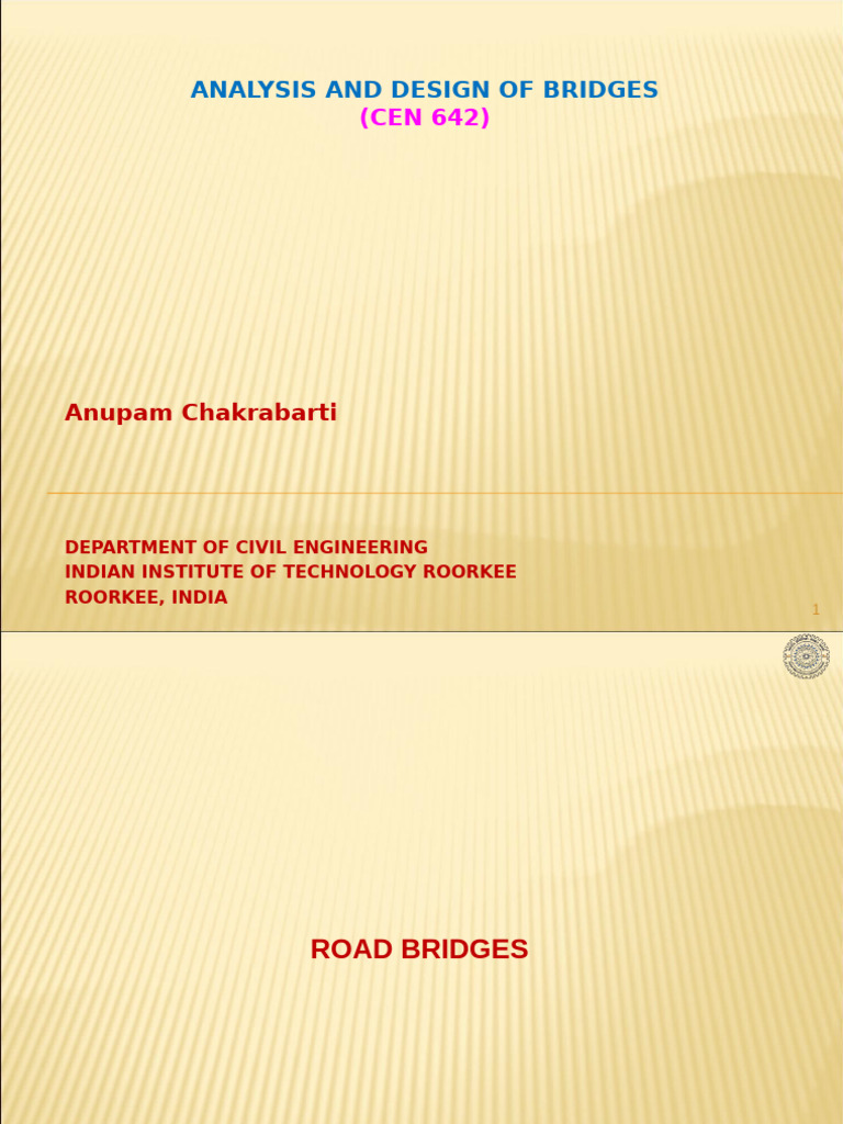 CEN 642 Road Bridges IRC | PDF | Bending | Civil Engineering