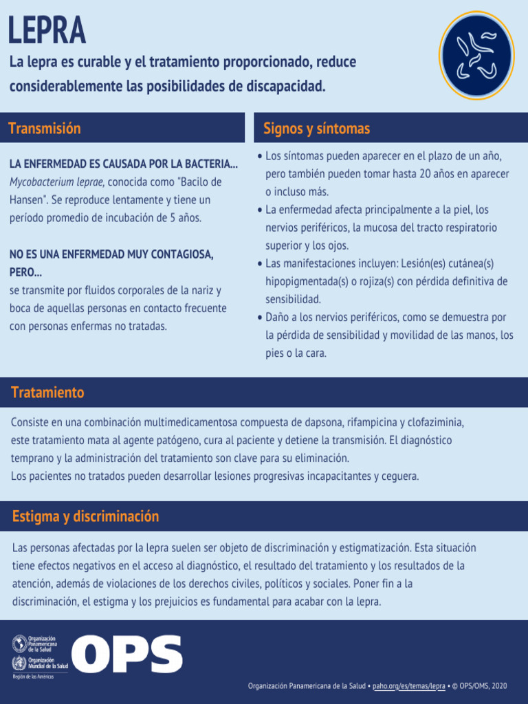 Lepra: Causas, Síntomas y Tratamiento | PDF | Lepra | Medicina
