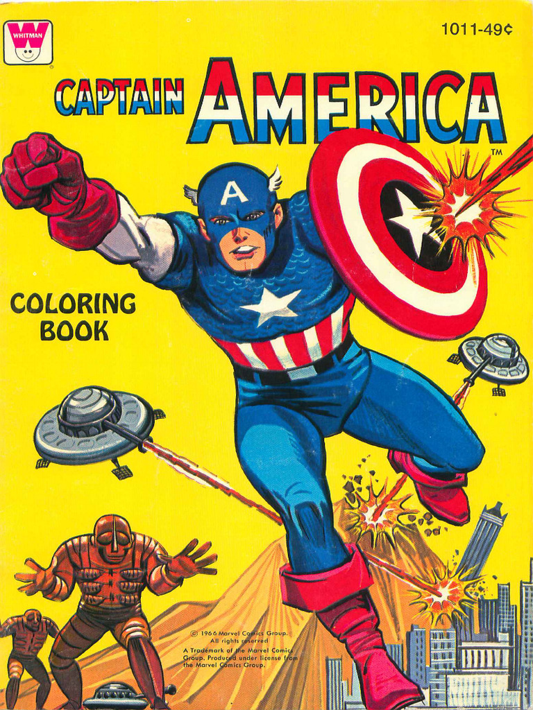 1966 Captain America Coloring Book | PDF