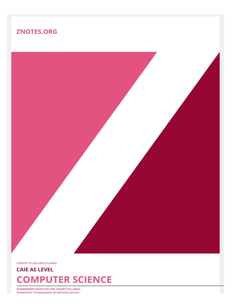 CAIE-AS Level-Computer Science - Theory | PDF | Computer Network | Ip Address