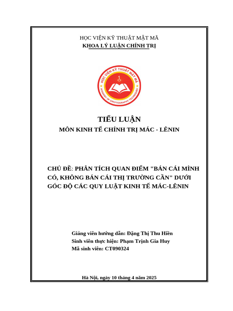 Tieu Luan KTCT | PDF