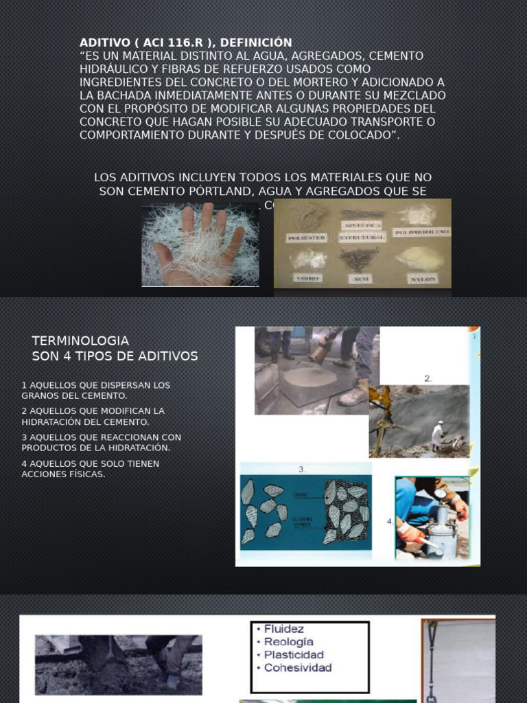 Aditivo (Aci 116 | PDF | Hormigón | Cemento