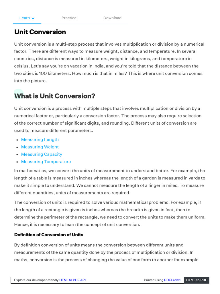 WWW Cuemath Com Measurement Unit Conversion | PDF | Measurement | Foot ...