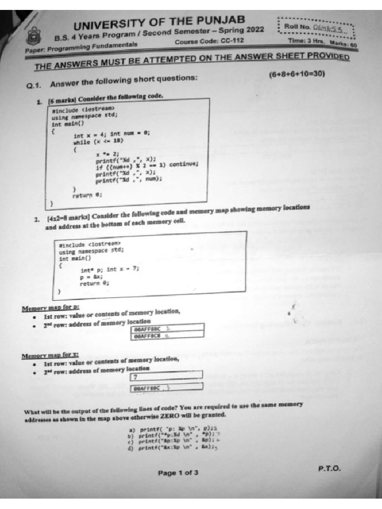 Bsit Pf 2022 Spring | PDF