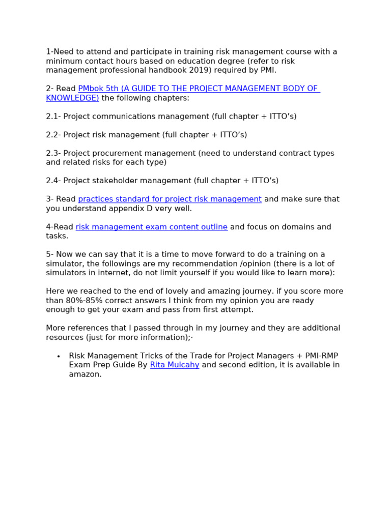 How To Pass RMP | PDF