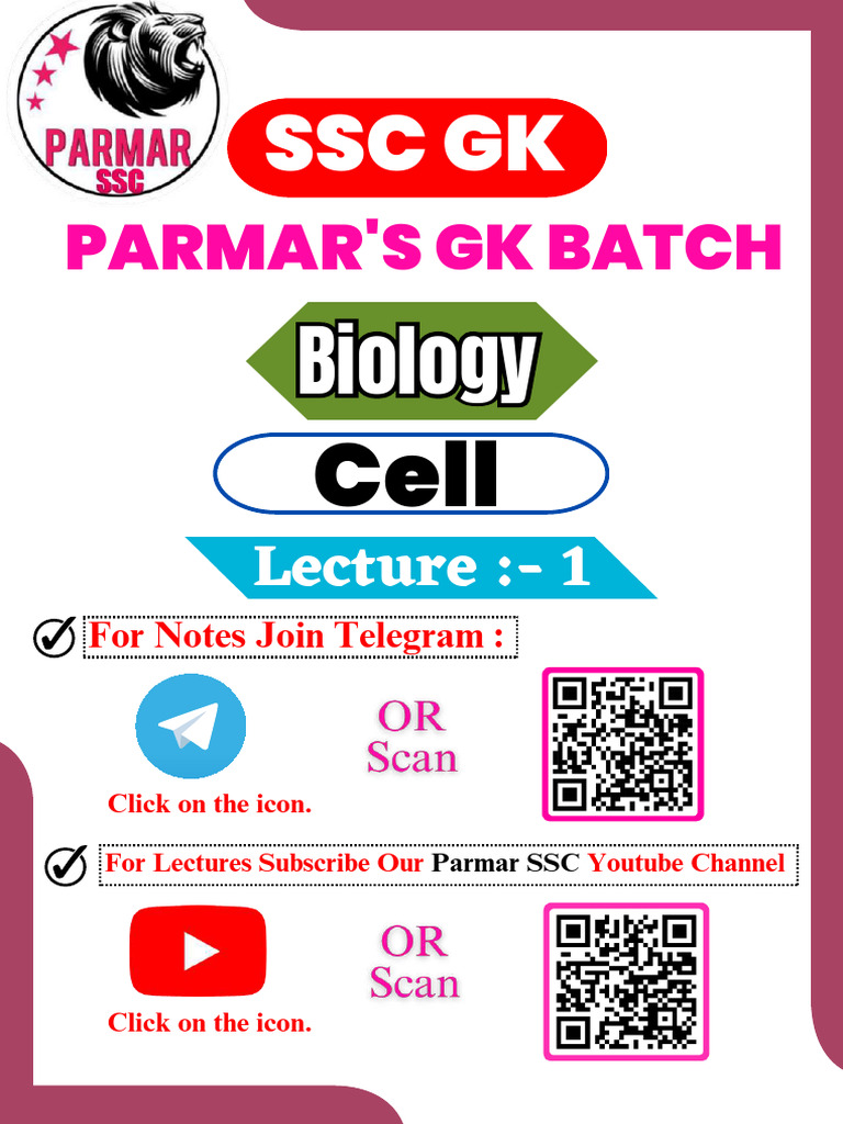 SSC Biology Lecture Series Overview | PDF | Wellness | Technology ...
