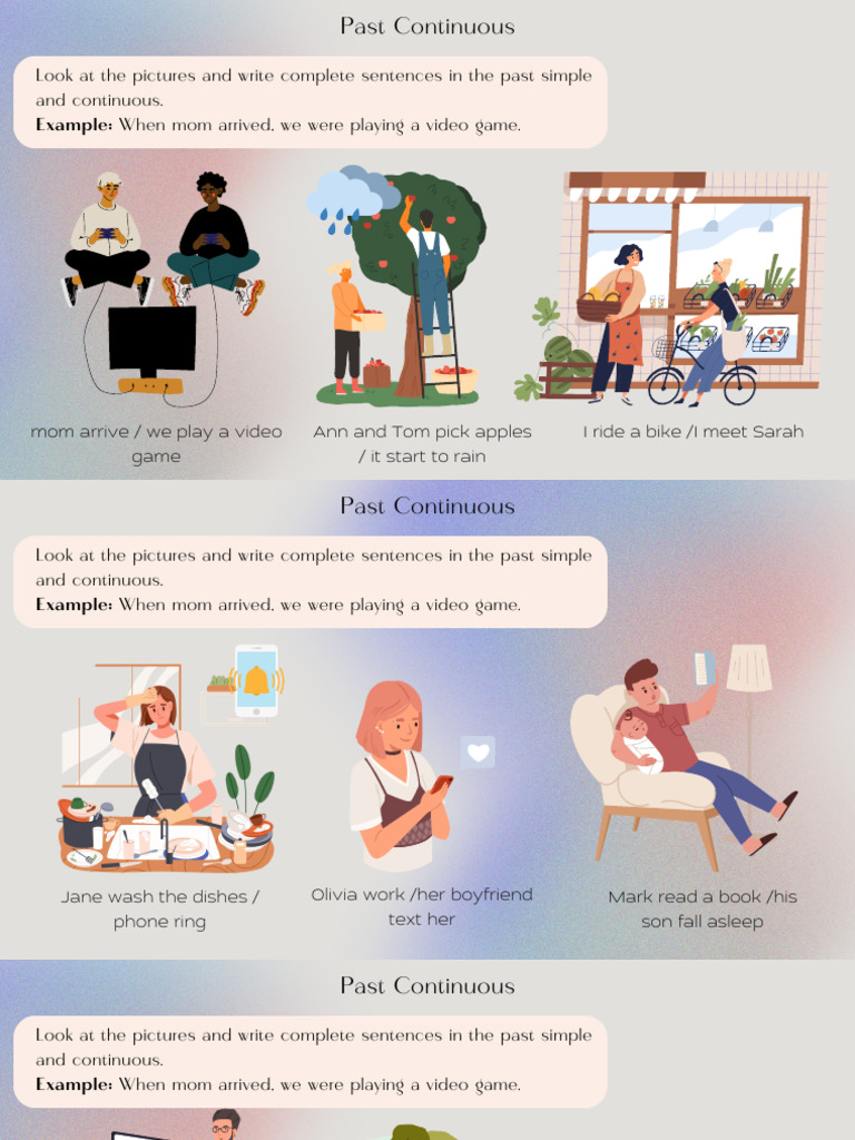 Past Continuous Sentence Practice | PDF