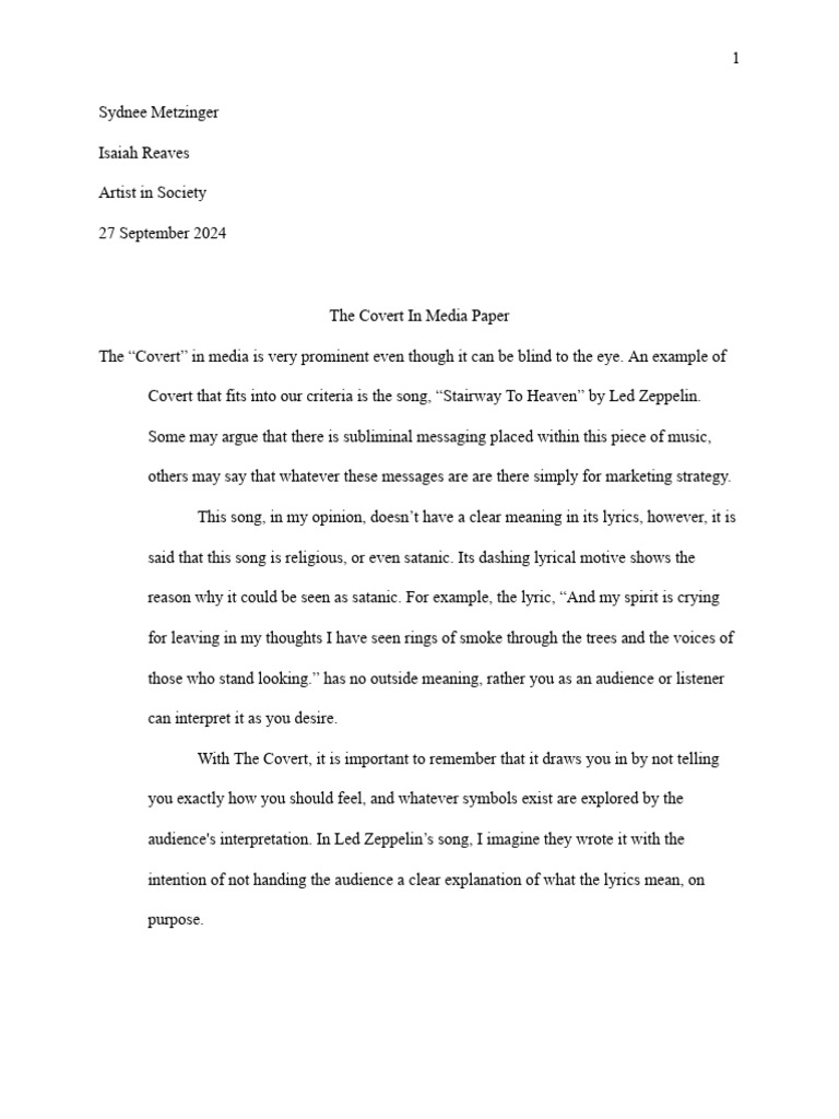 The Covert | PDF
