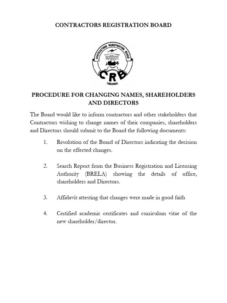 Procedure For Changing Names | PDF