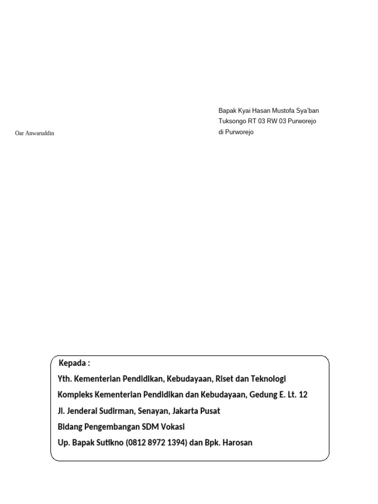 Format Amplop Lebih Panjang Ukuran - Form | PDF