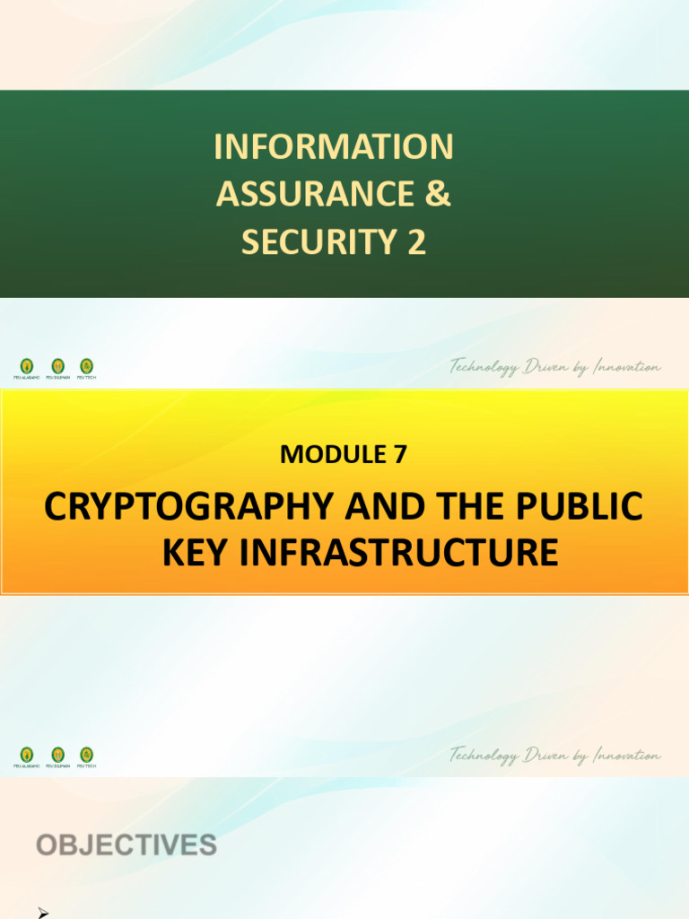 Module 7 - Cryptography and The Public Key Infrastructure | PDF | Cryptanalysis | Cryptography