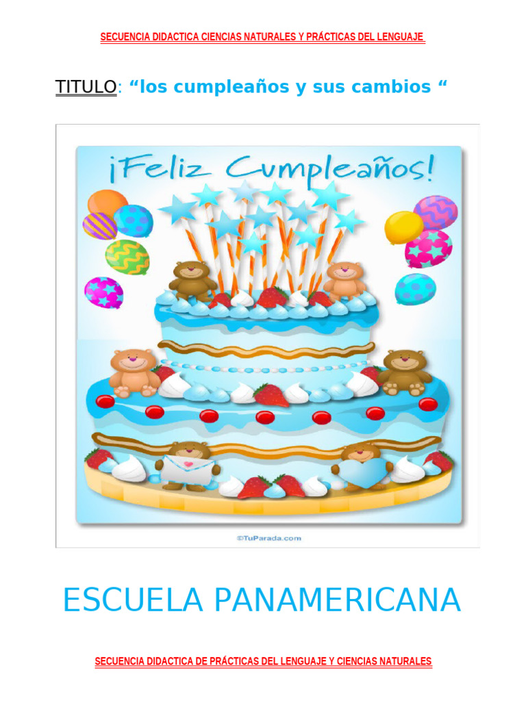 Los Cumples y Sus Cambios. Segundo Grado 2023 | PDF | Cumpleaños