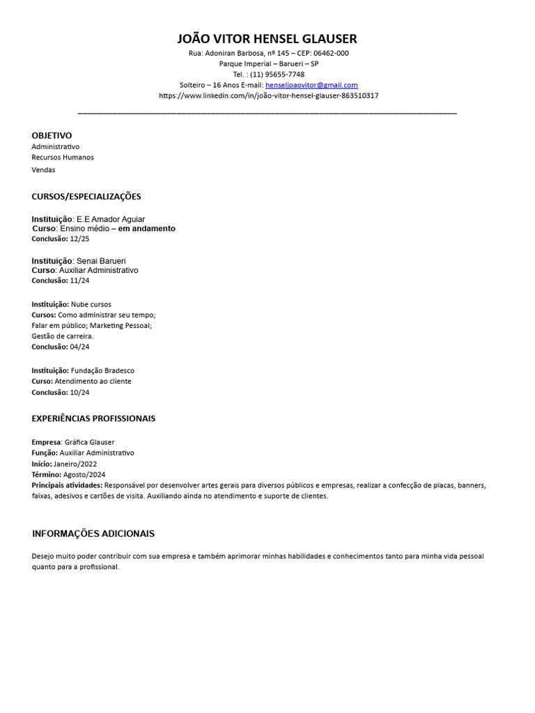 Currículo Virtual | PDF