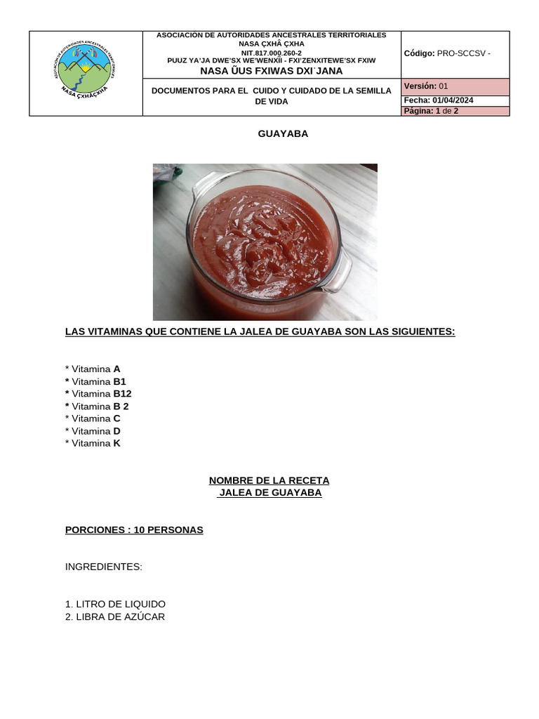 Jalea de Guayaba | PDF