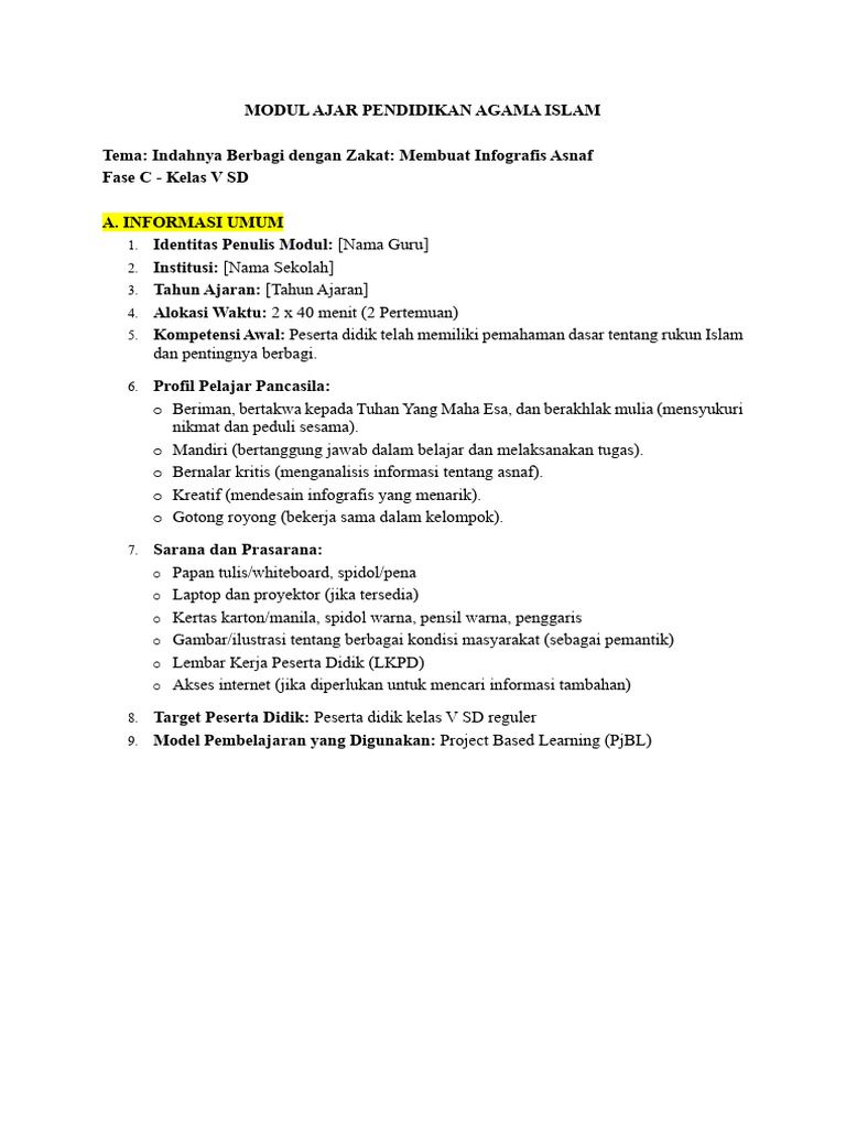 Modul Ajar PJBL | PDF