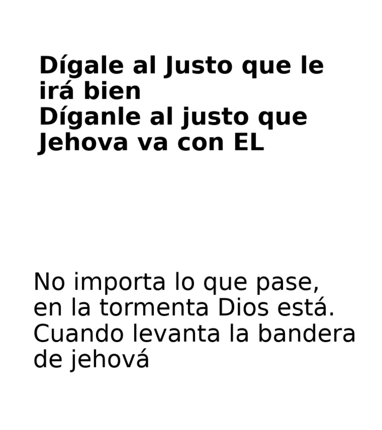 Dígale Al Justo Que Le Irá Bien | PDF
