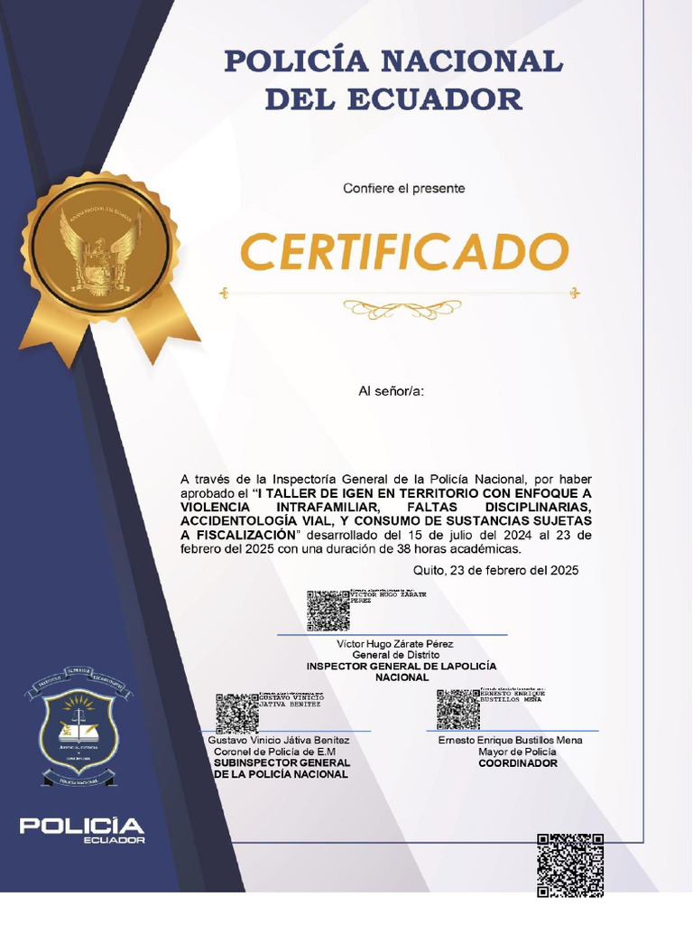 I - Taller - Nacional - IGEN - en - Territorio - Estudio - de - Inconductas - de - La - Polica ...