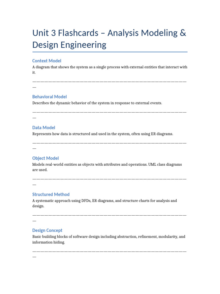 Unit3_Flashcards | PDF